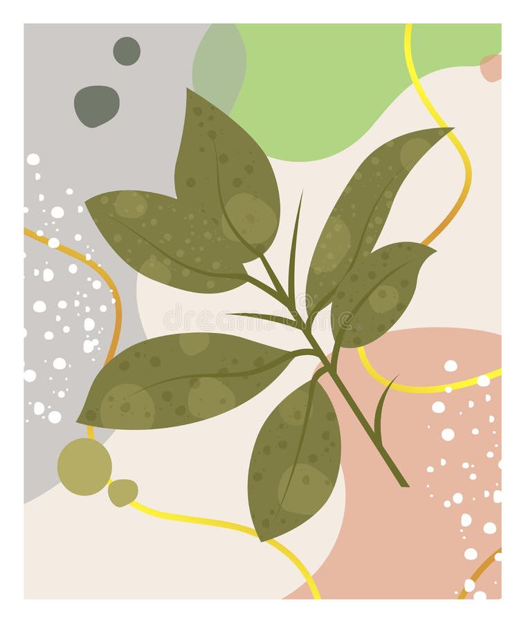 Abstract Vector Design. Abstract Leaves Plant Element in Minimal ...