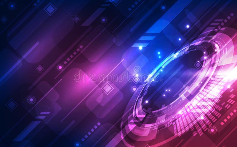 Abstract Vector Digital System Technology Concept. Background ...