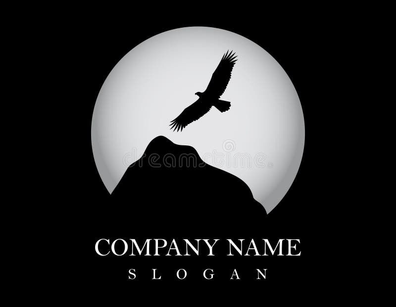 Abstract Eagle Design on a Black Background Stock Vector - Illustration ...