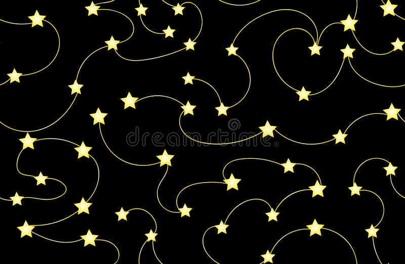 Abstract Vector Endless Texture with Stars and Lines Stock Vector ...