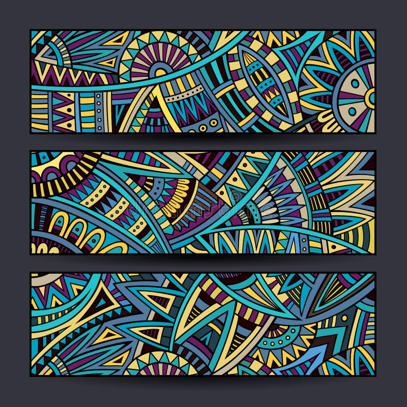 Abstract Vector Tribal Ethnic Background Pattern Stock Vector ...
