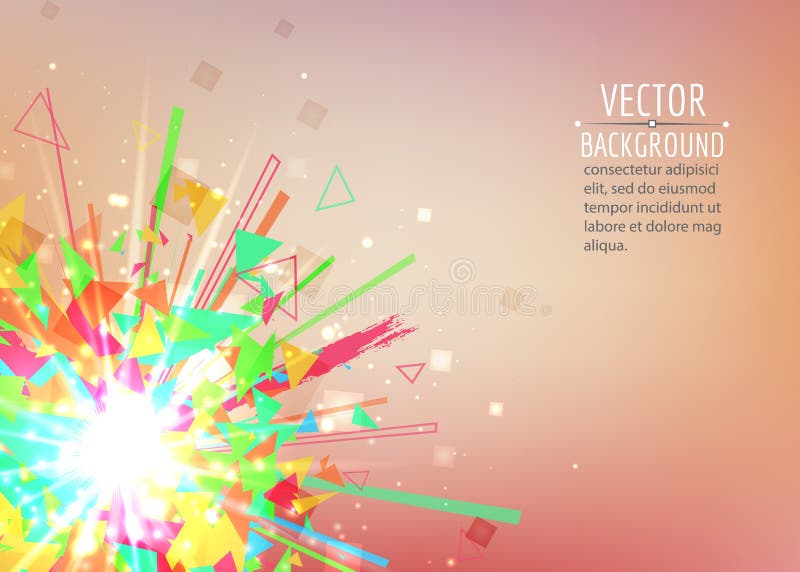 Bright Blast in Dark. Vector Abstract Background Stock Vector ... Bright Blast in Dark. Vector Abstract Background Stock Vector ...