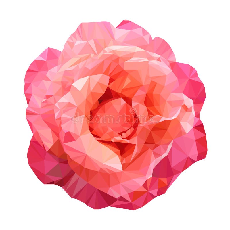 Abstract Vector Flower, Low Poly Style Stock Vector - Illustration of ...