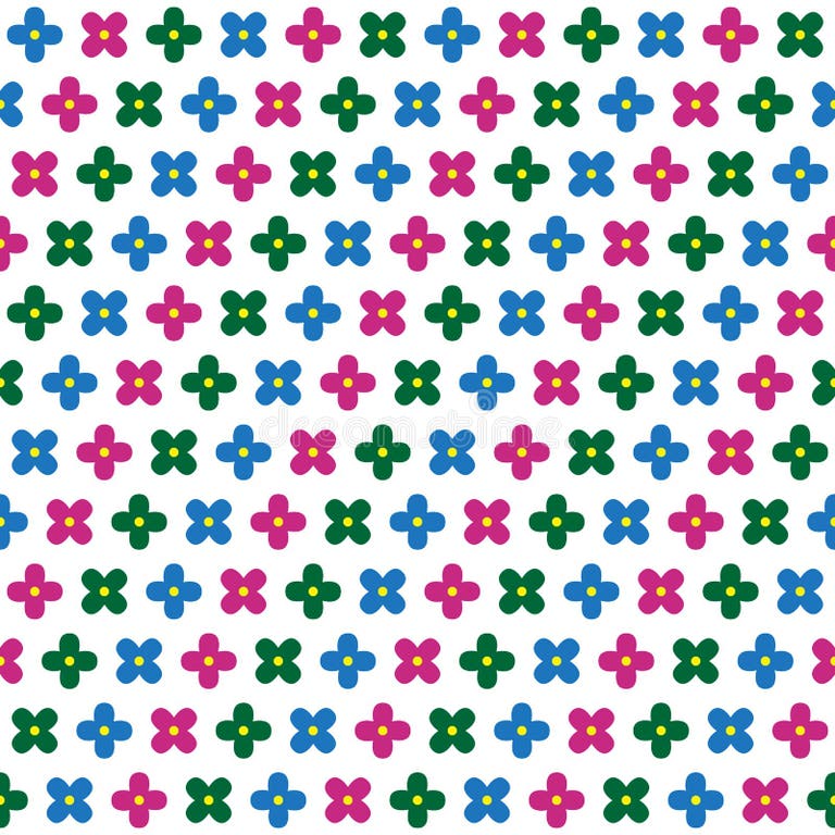 Abstract Vector Flowers Seamless Pattern Stock Vector - Illustration of ...