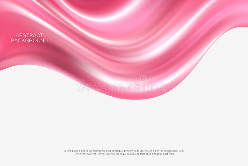 Abstract Vector Flying Waves Made of Silk or Satin Fabric Isolated on ...