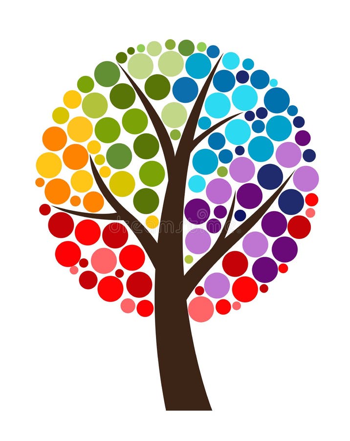 Abstract Vector Four Seasons Tree Illustration Stock Illustration ...