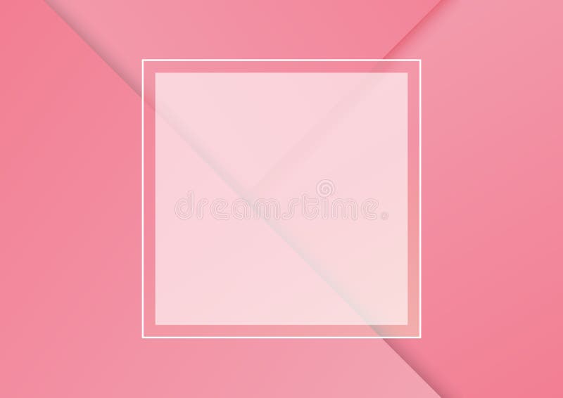 Abstract Vector Frame and Shape Overlap on Pink Color Design Background ...