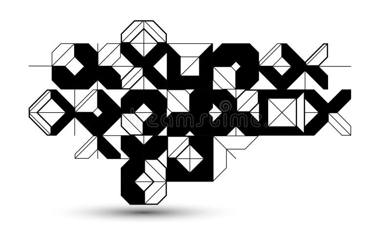 Abstract Vector Geometric Background, Tech Engineering Look Like Shapes ...