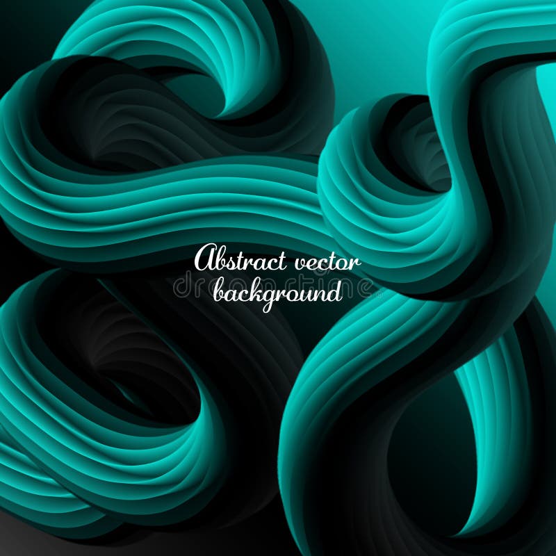 Abstract Vector Geometric Background of Wave Liquid Flow Design Element ...