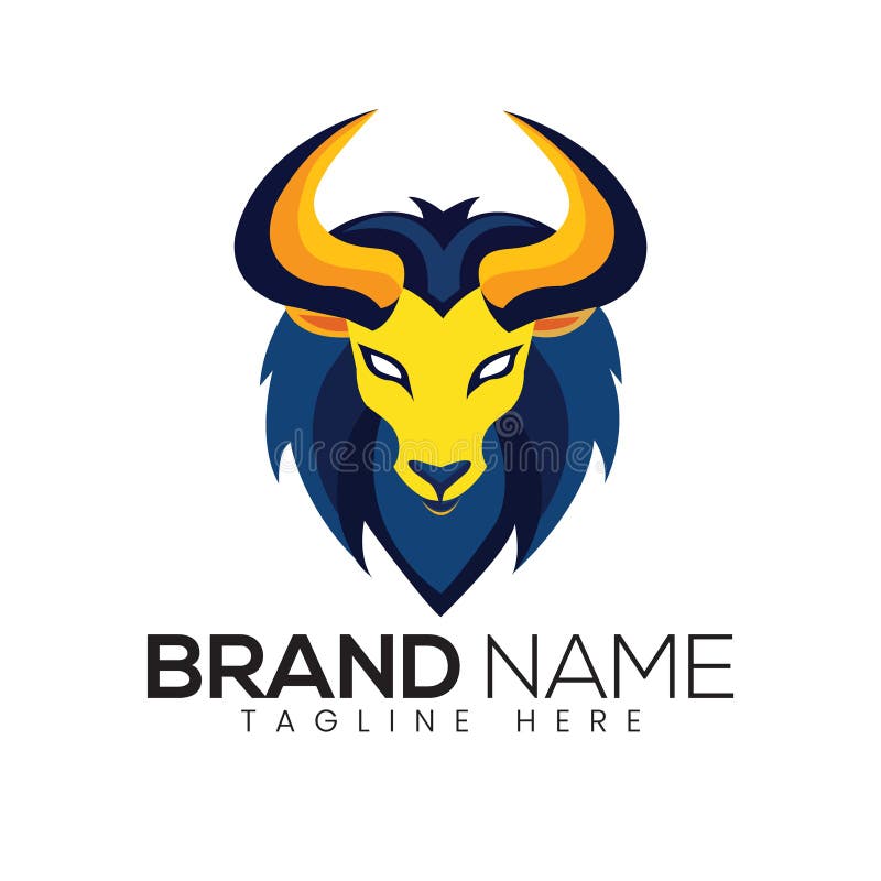Abstract Vector Geometric Bull Head Icon or Logo Design Template Stock ...