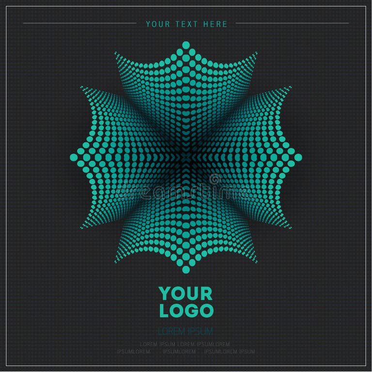 Abstract Geometric Element with Distortion Effect Stock Vector - Illustration of abstract ...