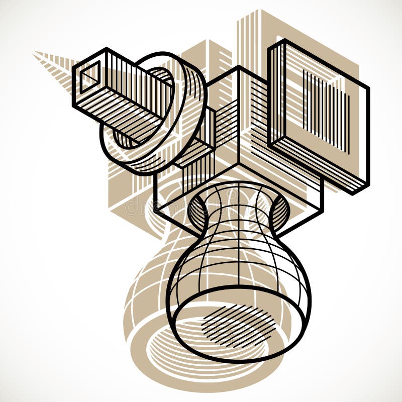 Abstract Vector Geometric Form, 3D Creative Shape. Stock Vector ...