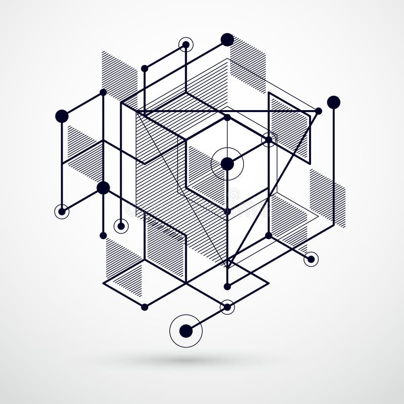 Drawing the cube stock illustration. Illustration of graphic - 95900121