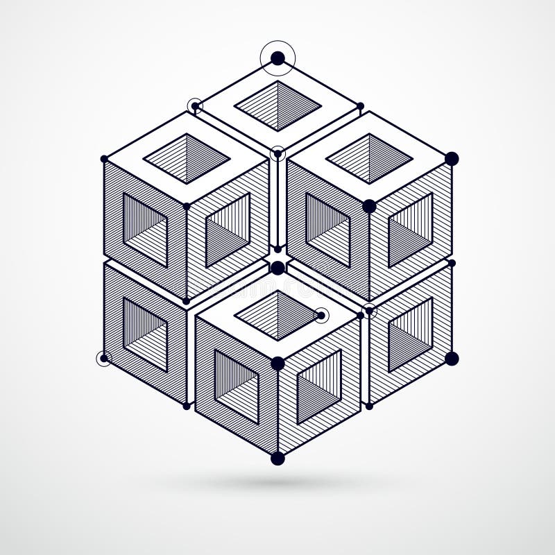 Drawing the cube stock illustration. Illustration of graphic - 95900121