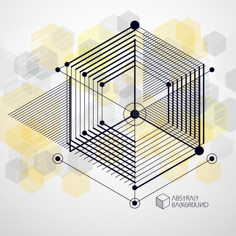 Drawing the cube stock illustration. Illustration of graphic - 95900121