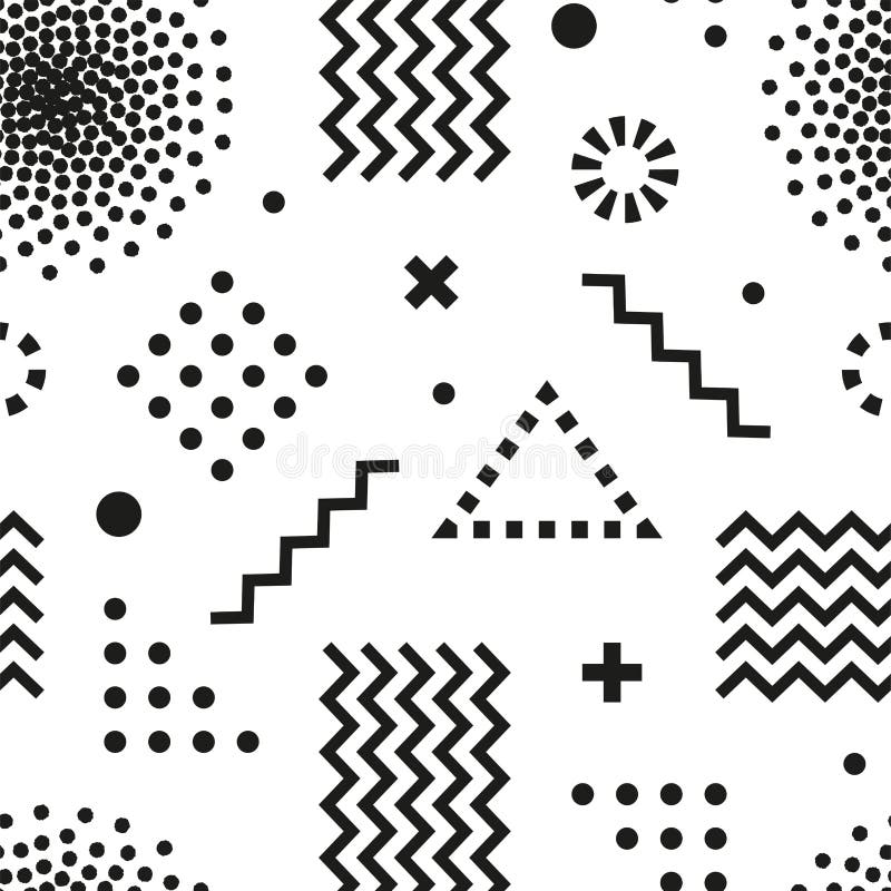 Abstract Vector Geometric Shapes Seamless Pattern. Trendy Design ...