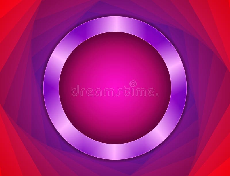 Abstract Vector Geometric Twist Background with Round Banner Stock ...
