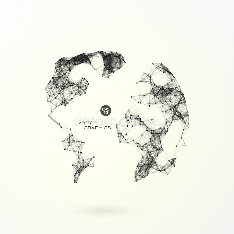 Abstract vector globe stock vector. Illustration of network - 104966129
