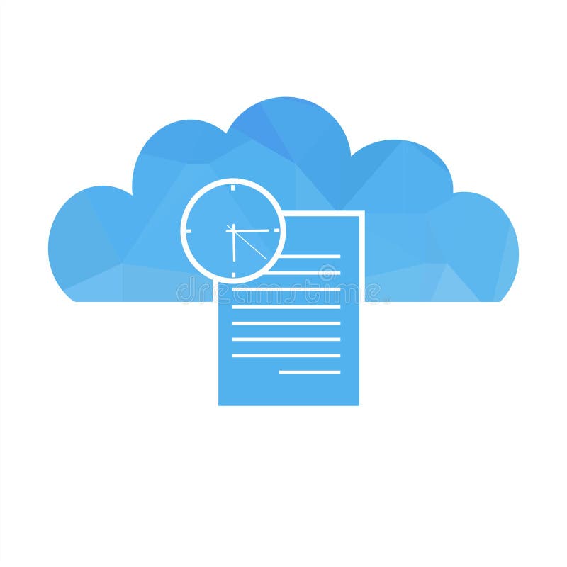 Polygonal Skydocs Cloud Computing Technology. Stock Vector - Illustration of polygon, concept ...