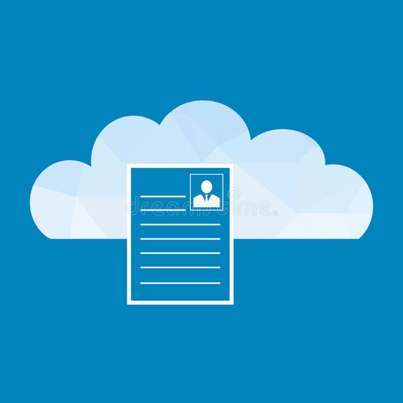 Polygonal Skydocs Cloud Computing Technology. Stock Vector - Illustration of document, vector ...