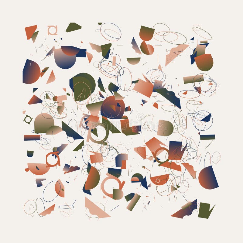 Abstract Vector Graphics Made with Generative Art Approach Using ...