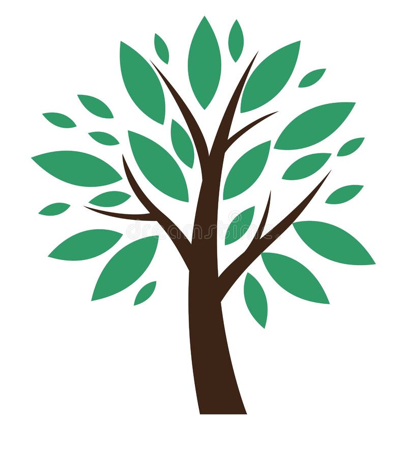 Abstract Vector Green Tree Illustration Stock Illustration ...