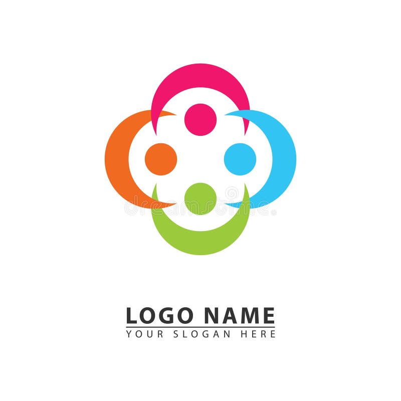 Abstract Vector Group Logo Icon Stock Vector - Illustration of symbol ...