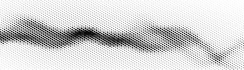 Abstract Vector Halftone Background. Dynamic Wave of Particles. Pattern ...