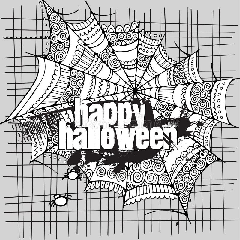 Abstract Vector Halloween Grunge Design Card Stock Vector ...