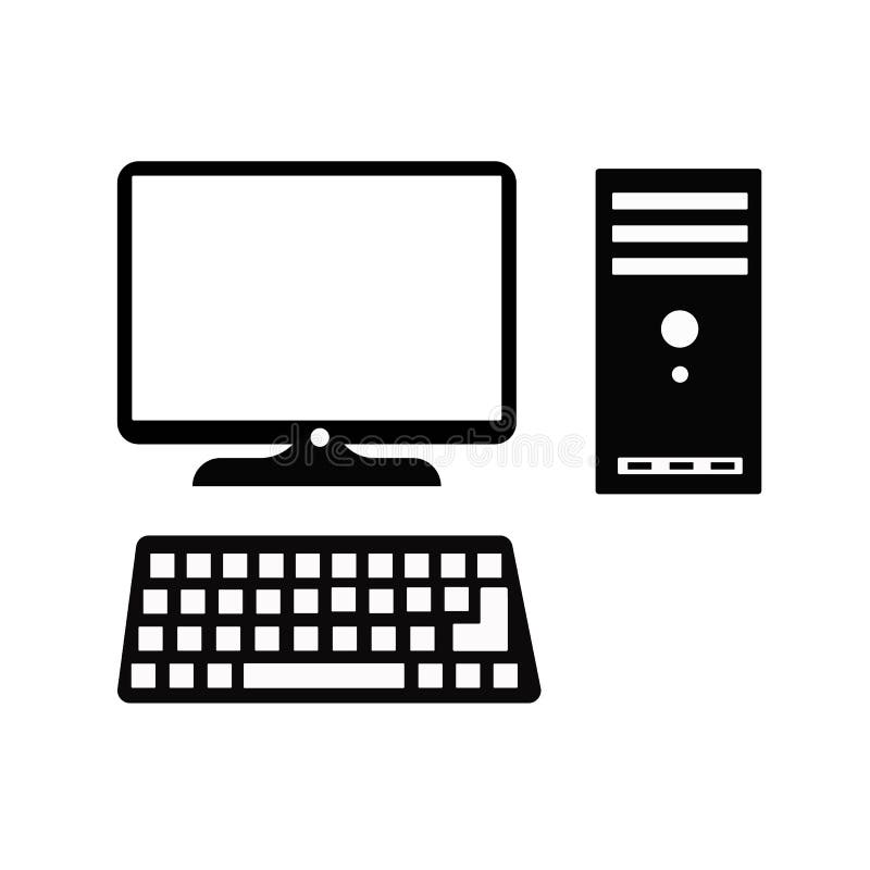 The Computer Icon. PC Symbol. Flat Vector Illustration Stock Vector ...
