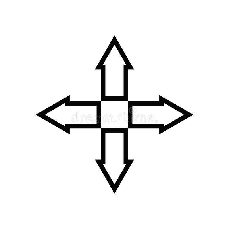Direction Arrows. Vector Symbol Image Isolated on Background . Stock ...