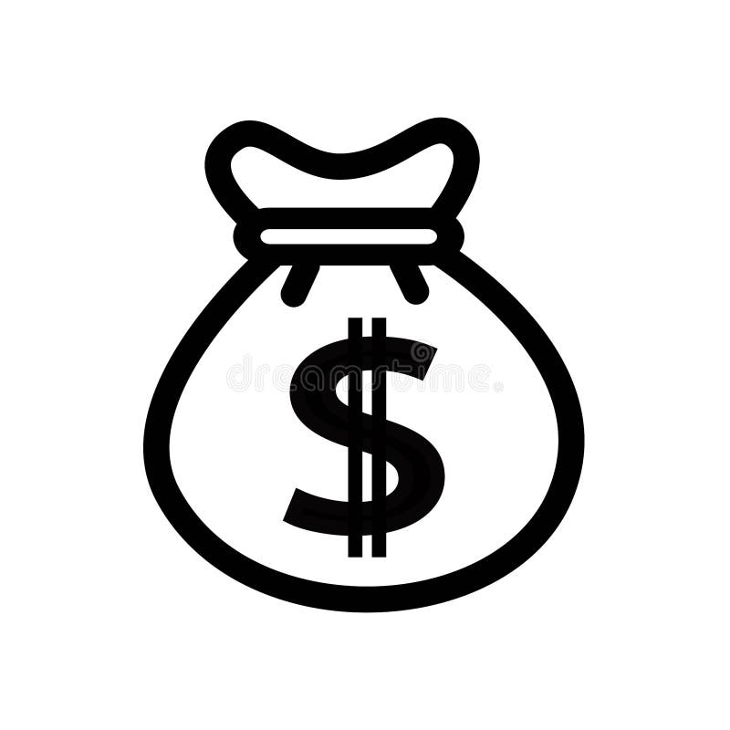 Money Bag Icon Vector Design Template. Simple Abstract Plan Icon in ...
