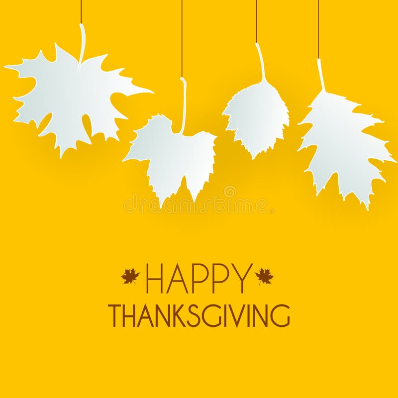 Abstract Vector Illustration Autumn Happy Thanksgiving Background with ...