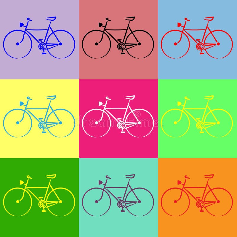 Abstract Vector Illustration Background Bicycle Stock Vector ...