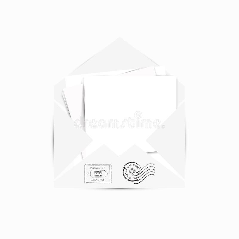 Abstract Vector Illustration Background Mail Icon Stock Vector ...