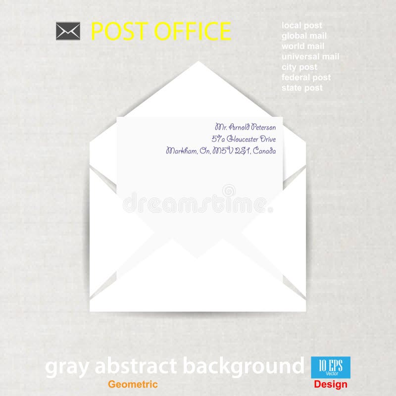 Abstract Vector Illustration Background Mail Icon Stock Vector ...