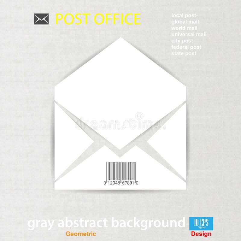 Abstract Vector Illustration Background Mail Icon Stock Vector ...