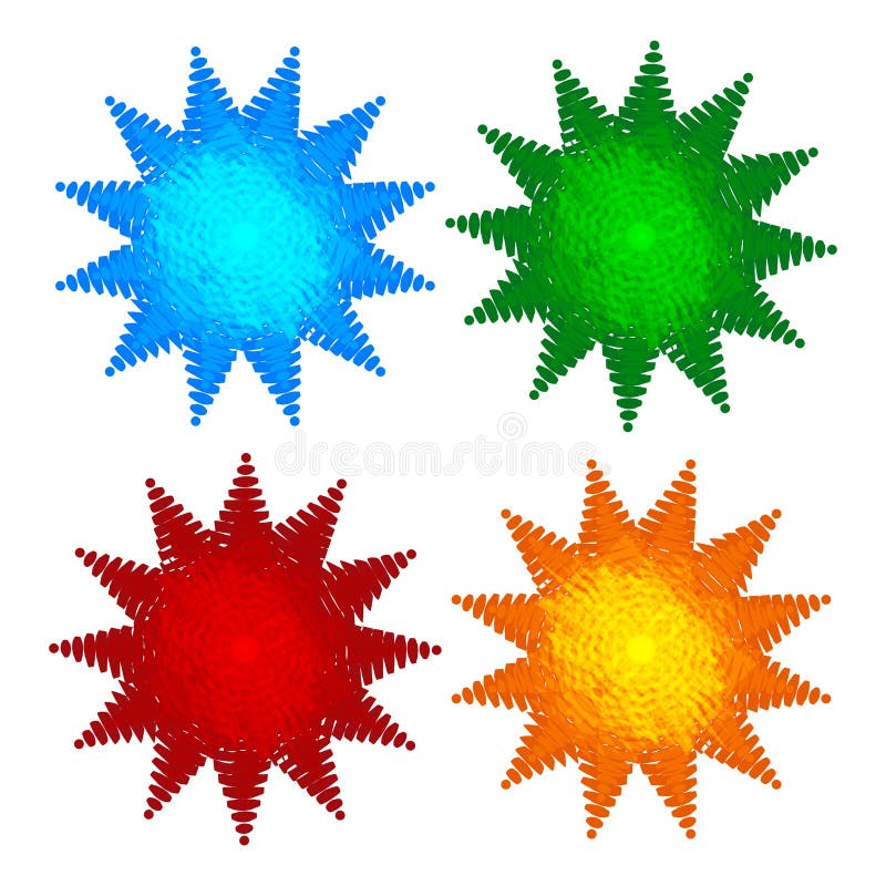 Abstract Vector Illustration Colored Bright Stars Stock Vector ...