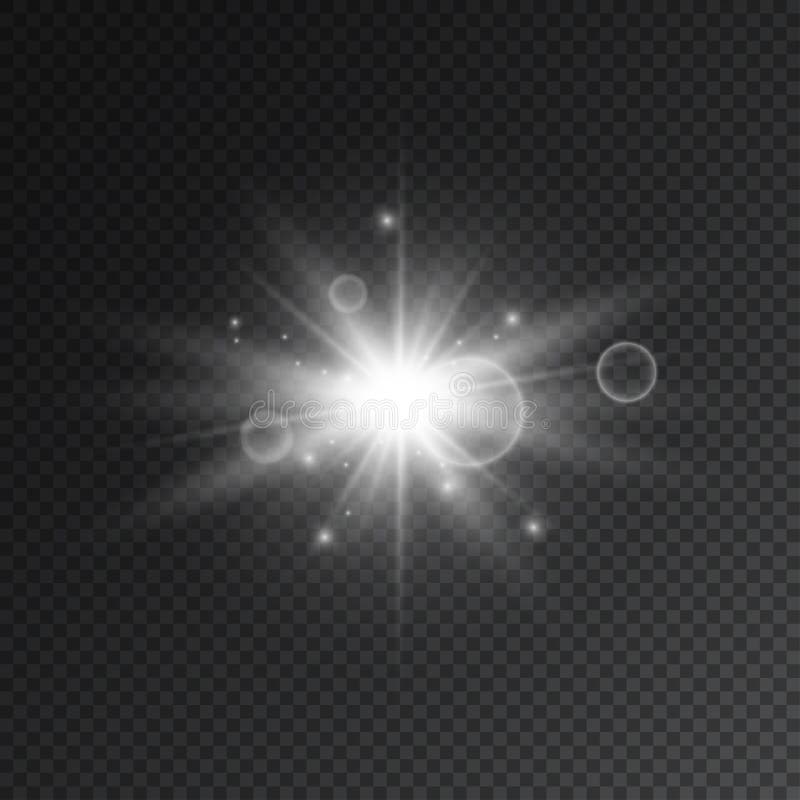 Abstract Vector Illustration Design. Transparent Star Flash with ...