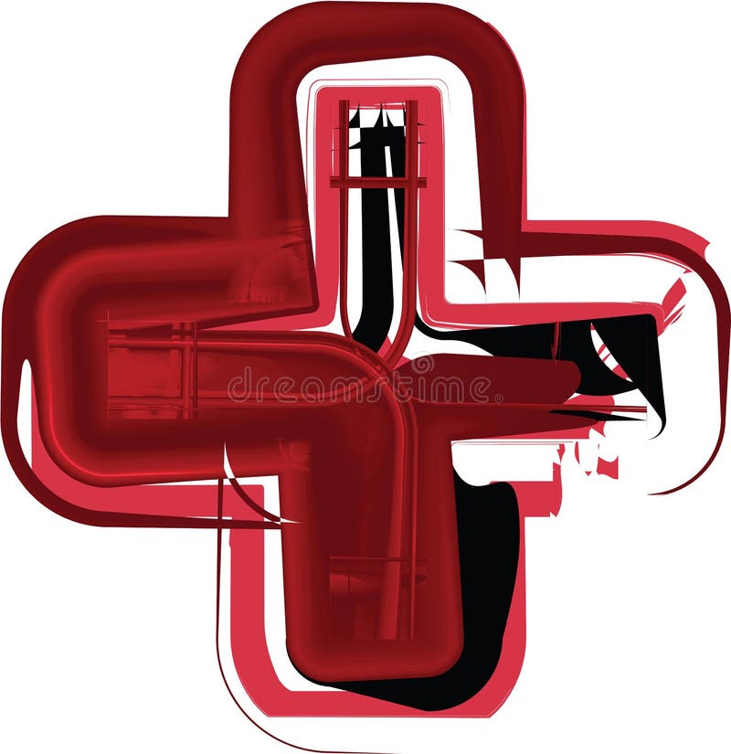 Abstract cross Symbol stock vector. Illustration of concept - 100428383