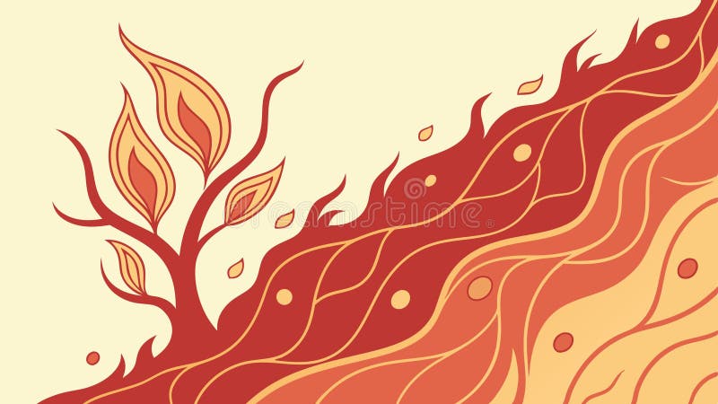 Abstract Fire Flames Dynamic Energy Hot Element, Vector Design ...