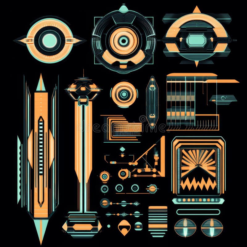 Abstract Vector Illustration. Futuristic Technology Style. High-tech ...
