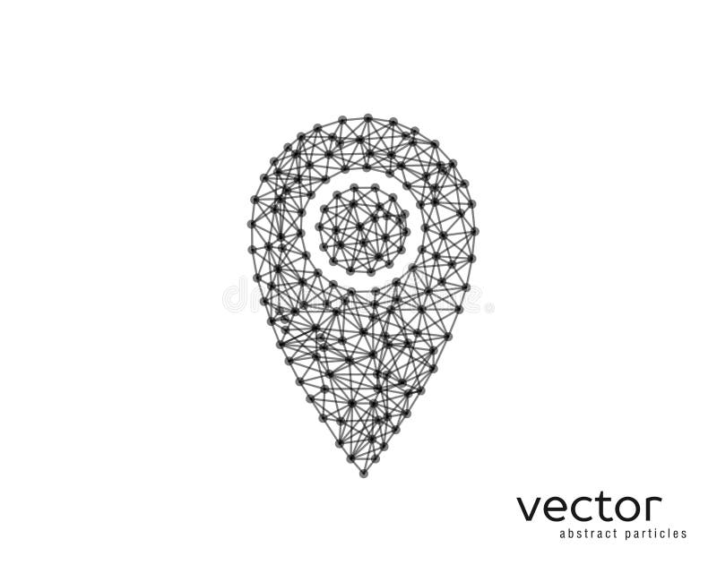 Abstract Vector Illustration of Geolocation Sign. Stock Vector ...