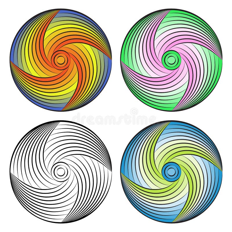 Abstract Vector Illustration. Geometric Curve Elements. Stock Vector ...