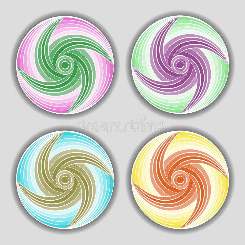 Abstract Vector Illustration. Geometric Curve Elements. Stock Vector ...