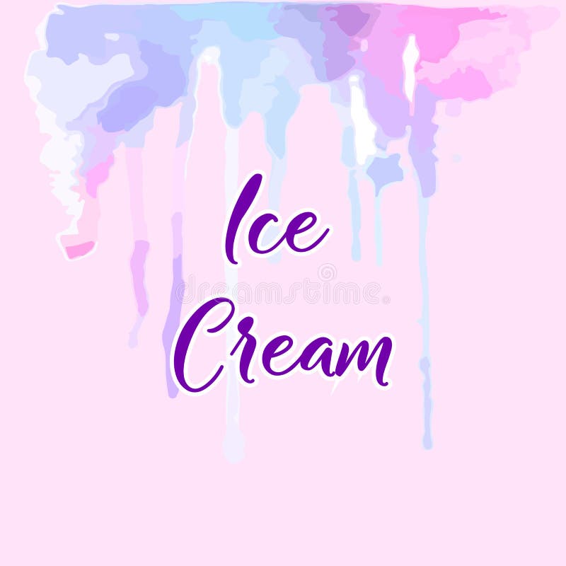 Abstract Vector Illustration with Ice Cream . Delicious Food Background ...
