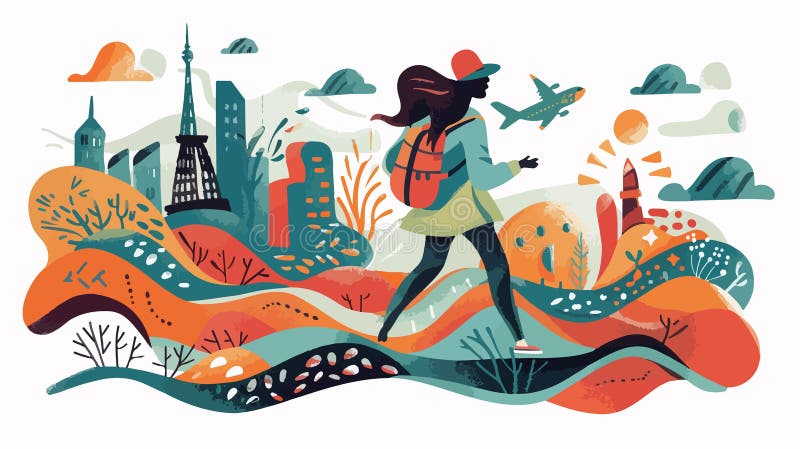 Abstract Vector Illustration of Leaving a Country Concept Stock Vector ...