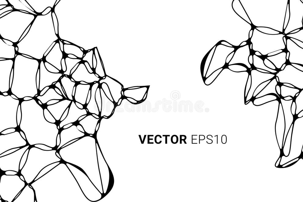 Abstract Vector Illustration with Abstract Mesh Structure Reminiscent ...