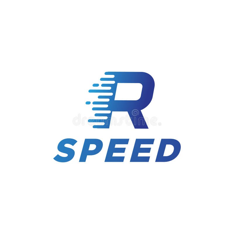 Abstract Vector Illustration Motion Fast Speed Initial Letter R Icon ...