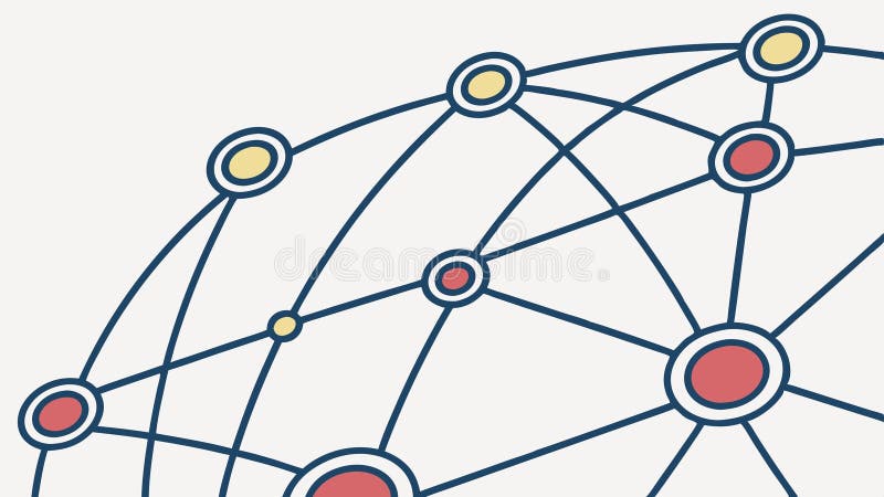 Network Nodes Connection Vector, Interconnected System Graphic, Vector ...
